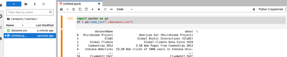 Installation et utilisation de Pandas