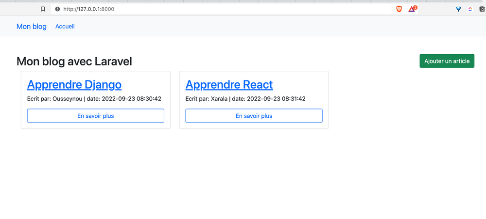 Comment créer un blog avec Laravel et MySQL
