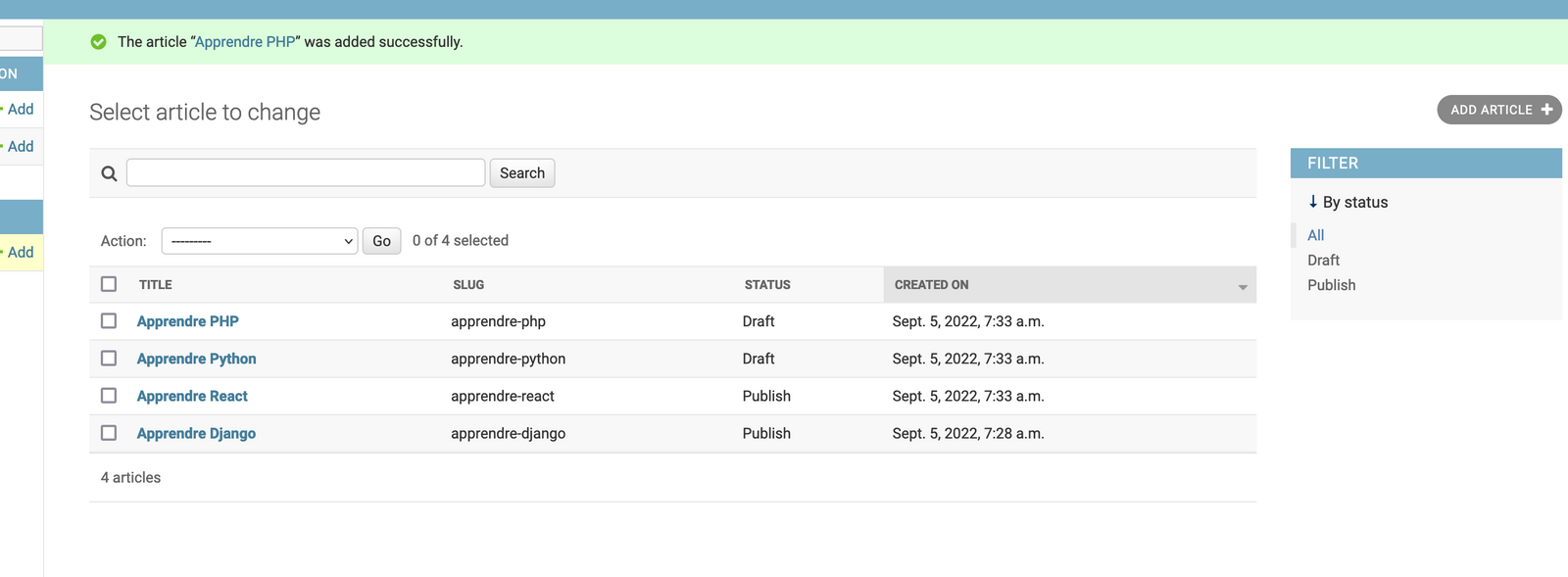 Créer une application de blog avec Django et Bootstrap