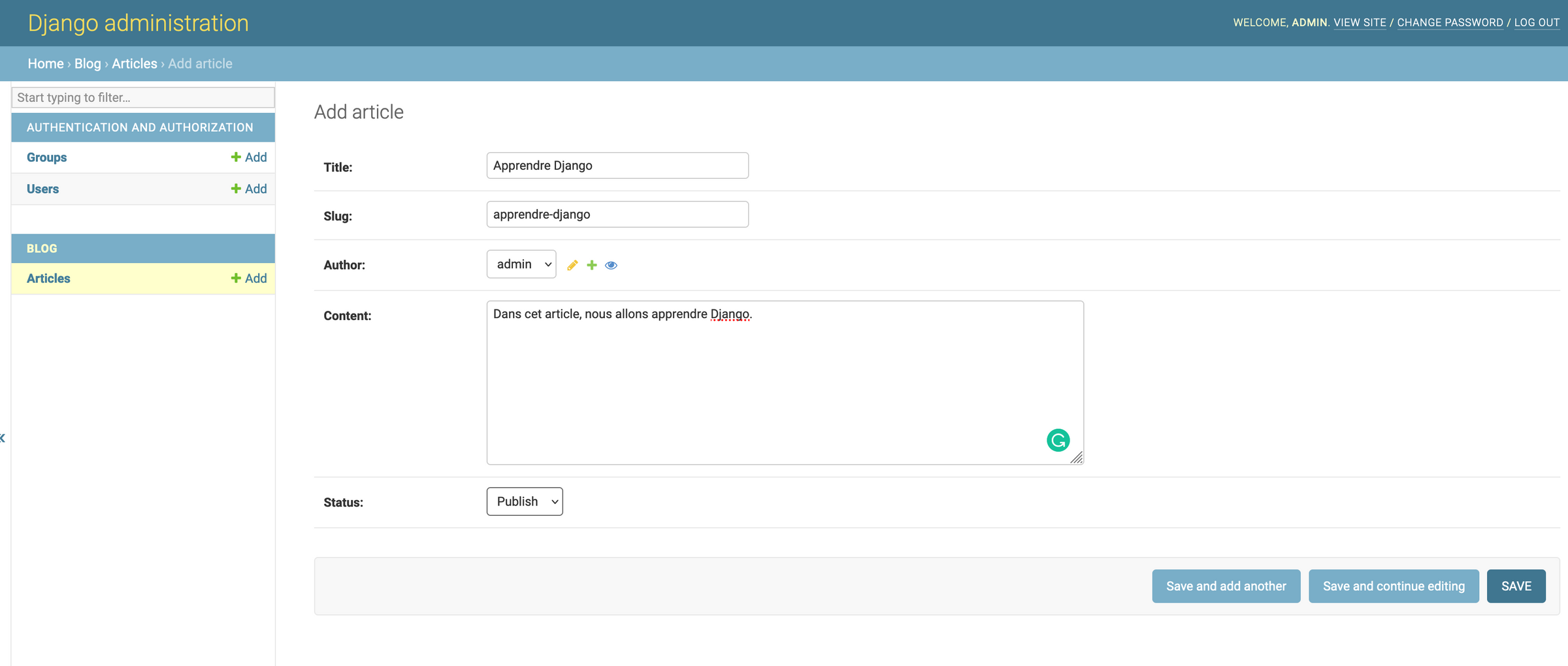 Créer une application de blog avec Django et Bootstrap